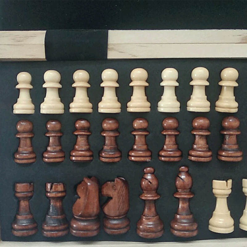 40x40cmChess Houten Houten Checker Board Effen Stu... – Grandado