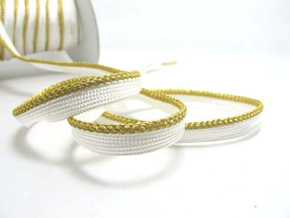 5 Yards 3/8 Inch Metallic Gold Braided Piping Lip ... – Grandado