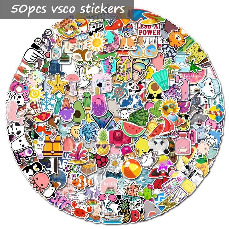 Cartoon VSCO Stickers Small Fresh Stickers for Diy... – Grandado