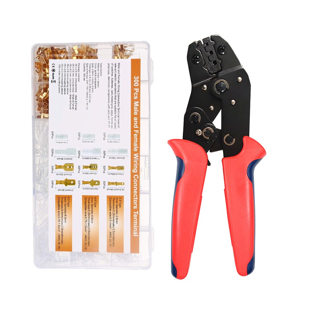 SN-48B crimping tool kit 600 pcs 4.8/6.3 plug term... – Grandado