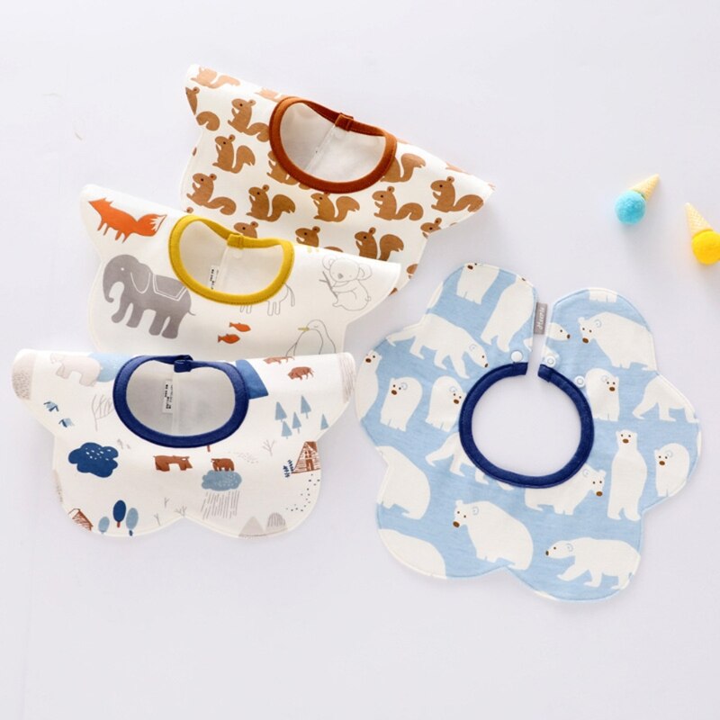 Babero de algodón con forma de flor para bebé, toa... – Grandado