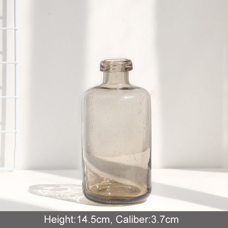 Nordic Ins Bubble glass vase smoke gray terrarium ... – Grandado