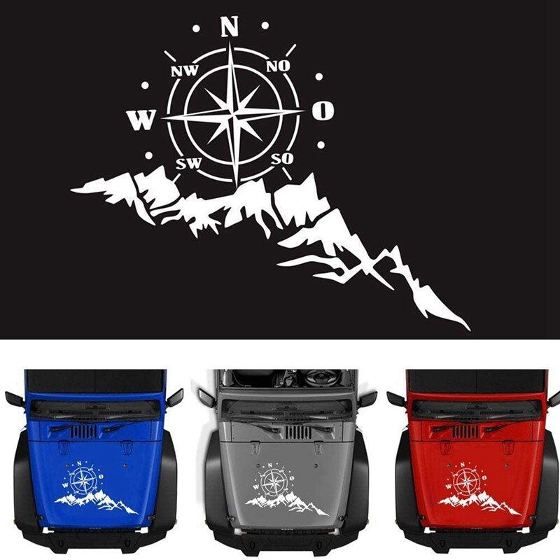 25 Inchx14 Inch Sticker Body Hood Decal Mountain N... – Grandado