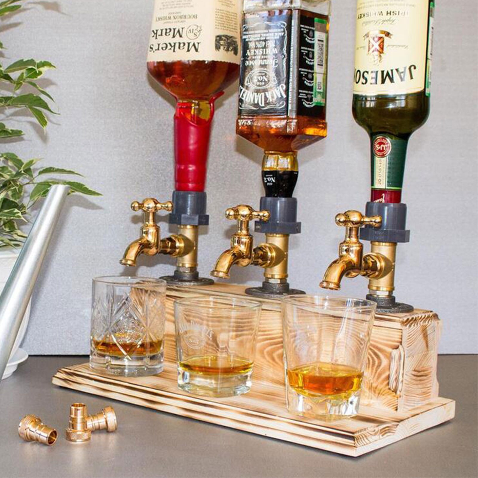 Vaderdag Whiskey Dispenser Hout Kraan Vorm Dispens... – Vicedeal