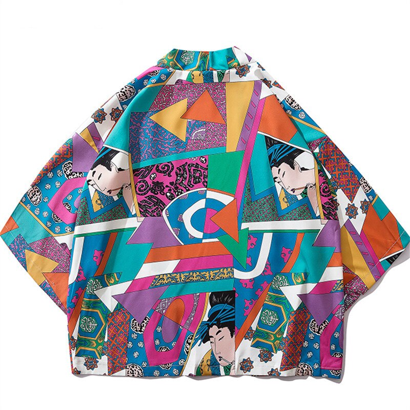 Kleur Blok Patchwork Yukata Haori Mannen Japanse K... – Vicedeal