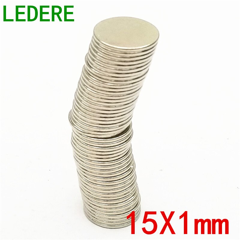 N52 50-200 stk 15 mmx 1mm sterke runde magneter di... – Grandado