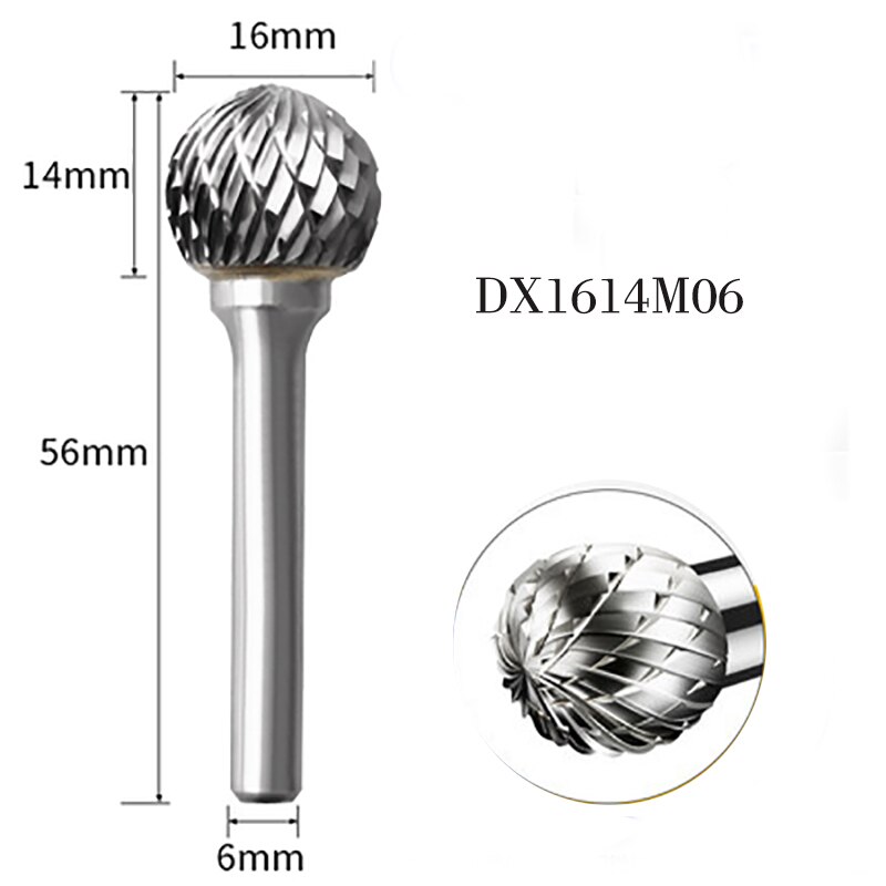 YG8 Alloy Rotary File 1Pcs Round D-type Double slo... – Grandado