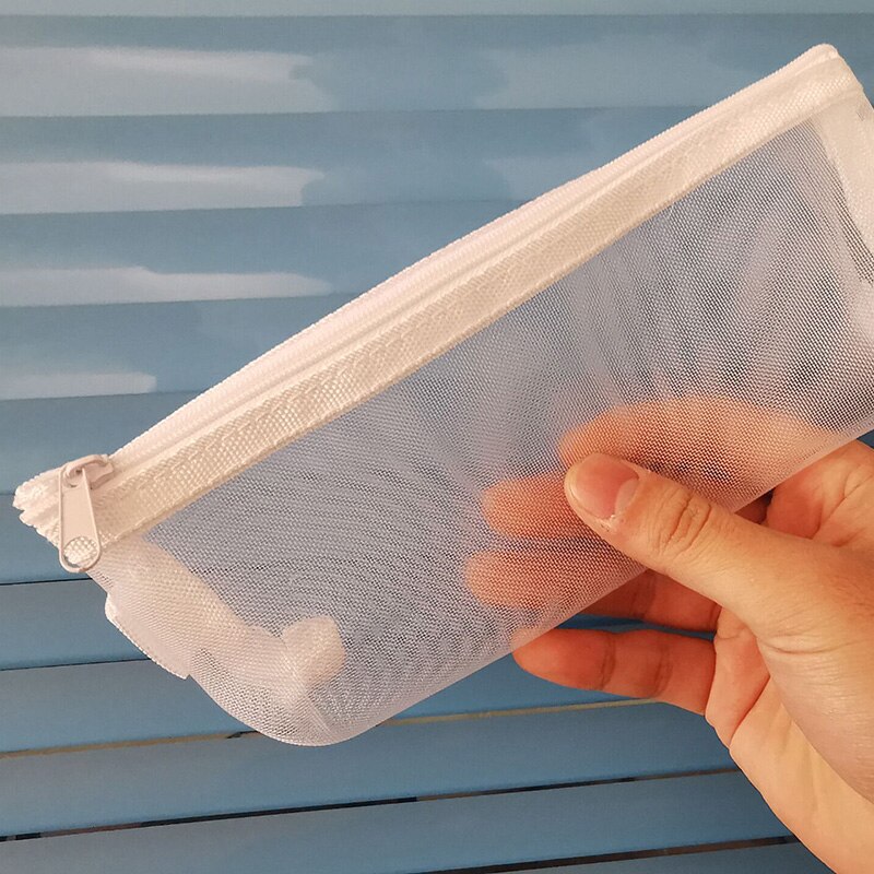 Simple Transparent Mesh Pencil Case Office Student... – Grandado