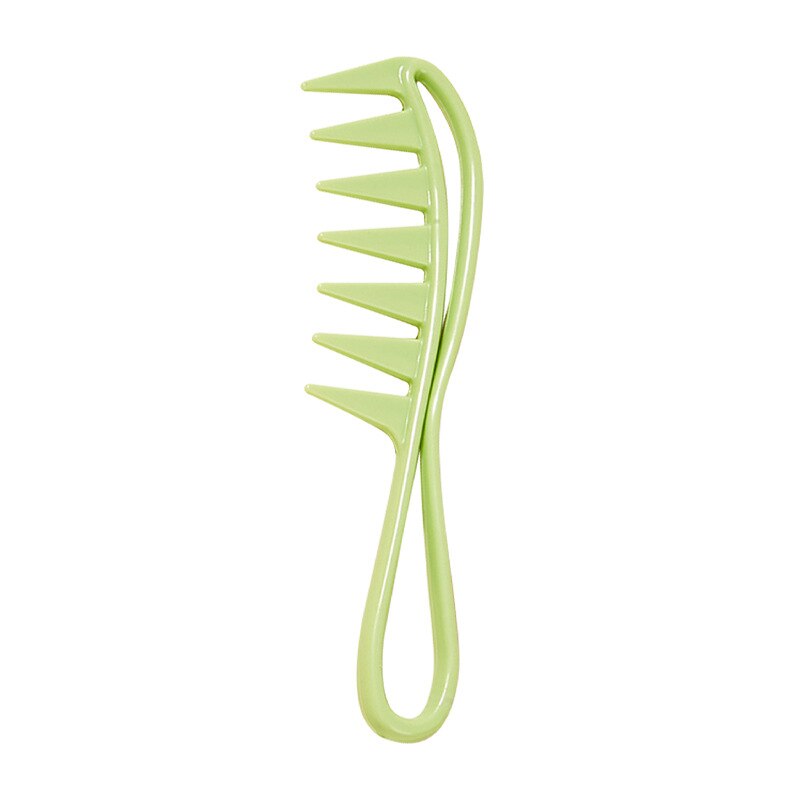1 Pcs Wide Tooth Shark Plastic Comb Detangler Curl... – Grandado