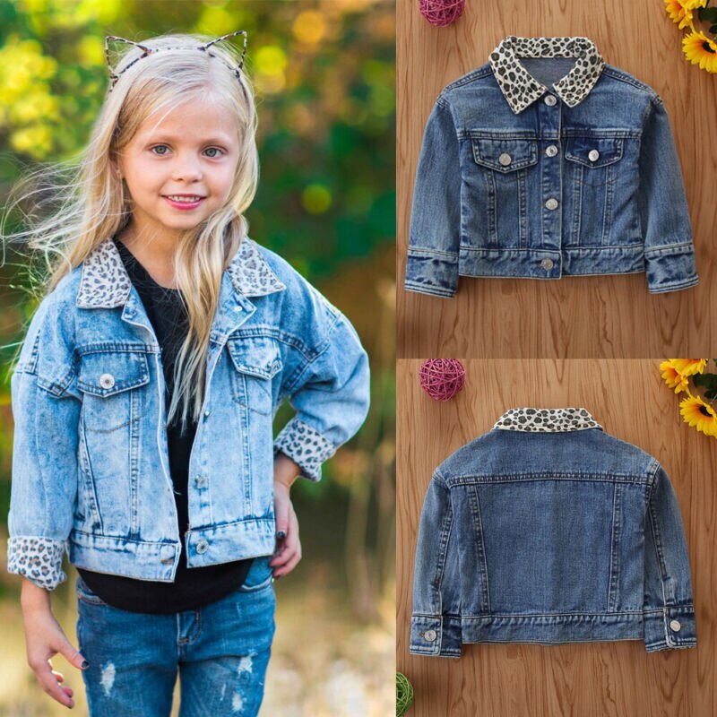 Kids Children Girls Long-Sleeved Denim Jackets Bab... – Grandado
