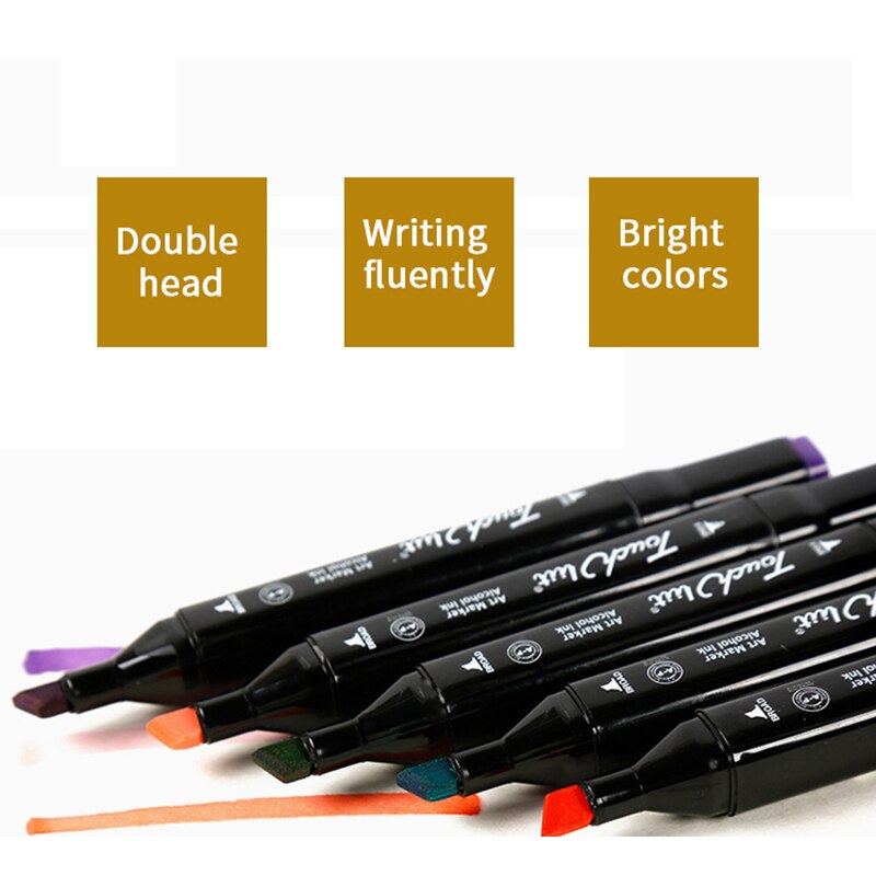 Touchfive 60 Colors Art Marker Set Oily Alcoholic ... – Vicedeal