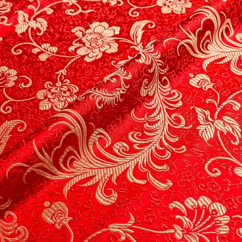 Vintage Kleding Stof Brokaat Jacquard Satijn Stof ... – Vicedeal