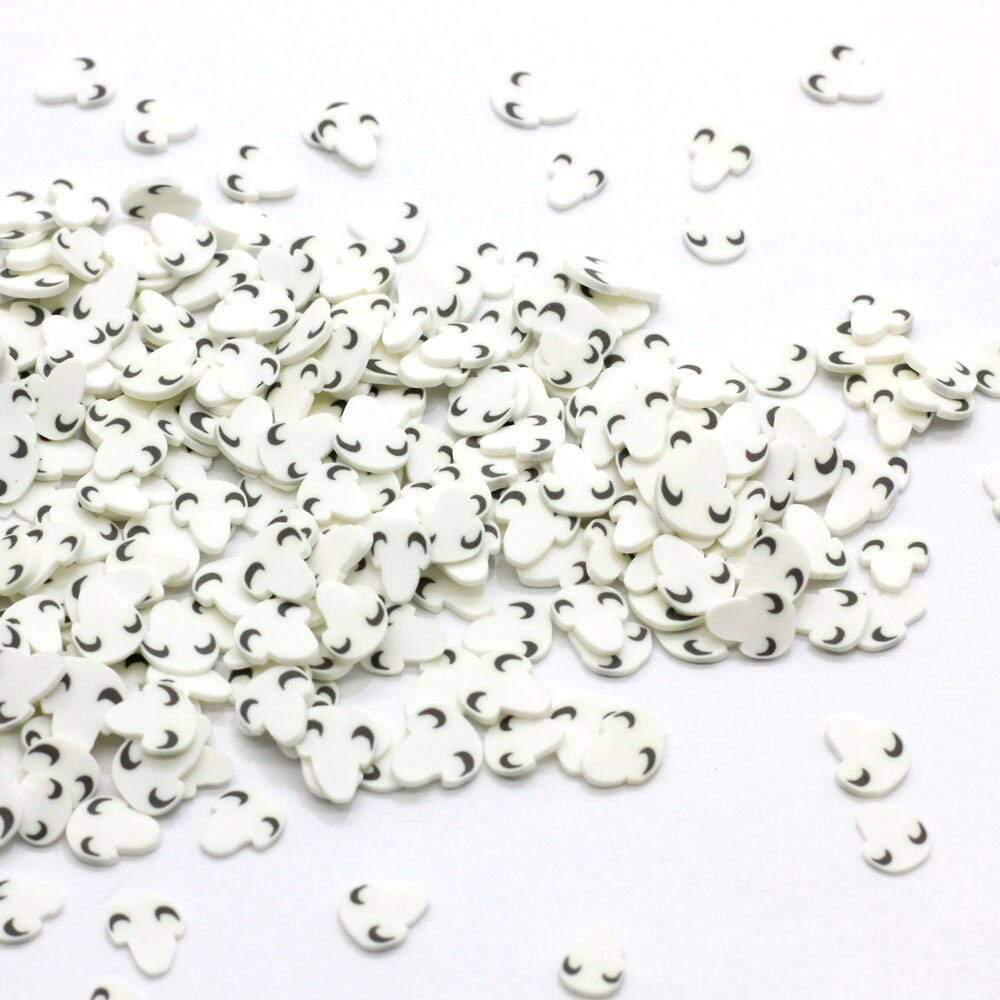 100/500g vita svamplera skivor tillägg charm för f... – Vicedeal