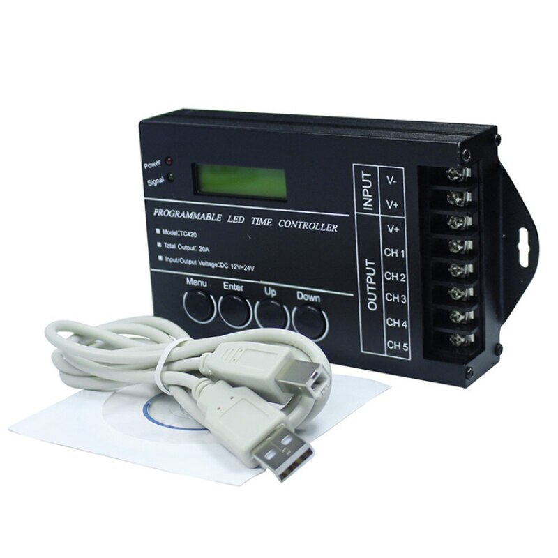 Led tc420 dc12v/24v tid dimmer rgb controller 5 k... – Vicedeal