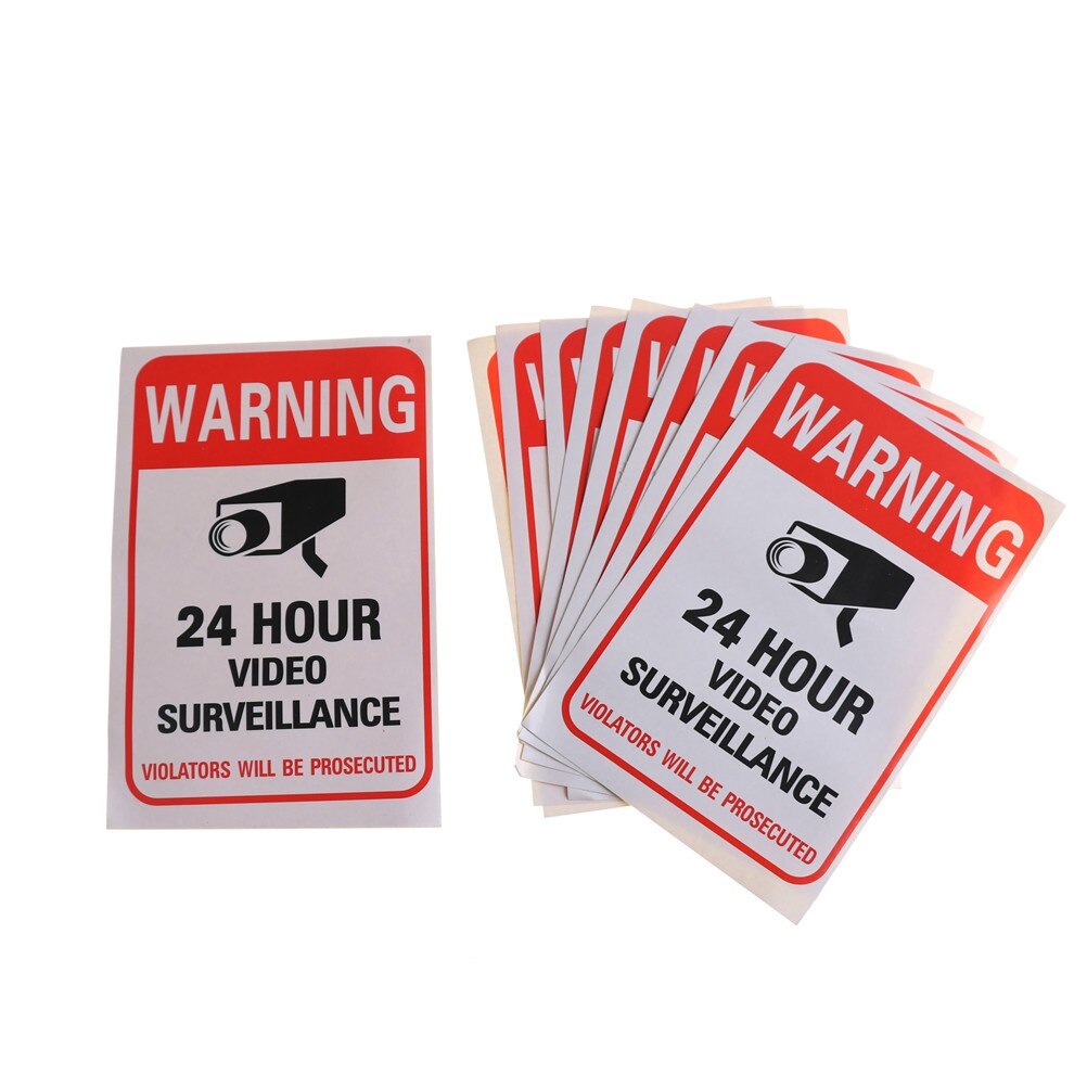 Warning Sticker 24H Video Camera System Warning Si... – Vicedeal