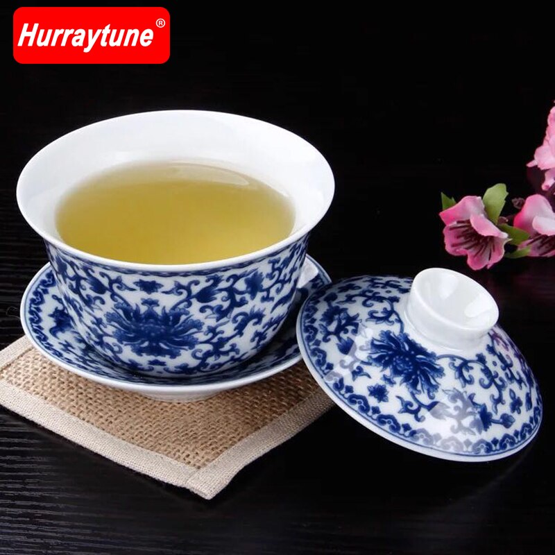 Blauw en Wit Kung Fu Thee Chinese Porselein Kommen... – Vicedeal