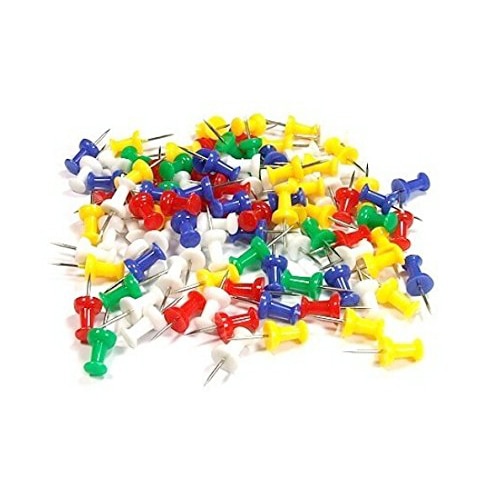 40 Pcs Assorted Coloured Push Pins – Grandado