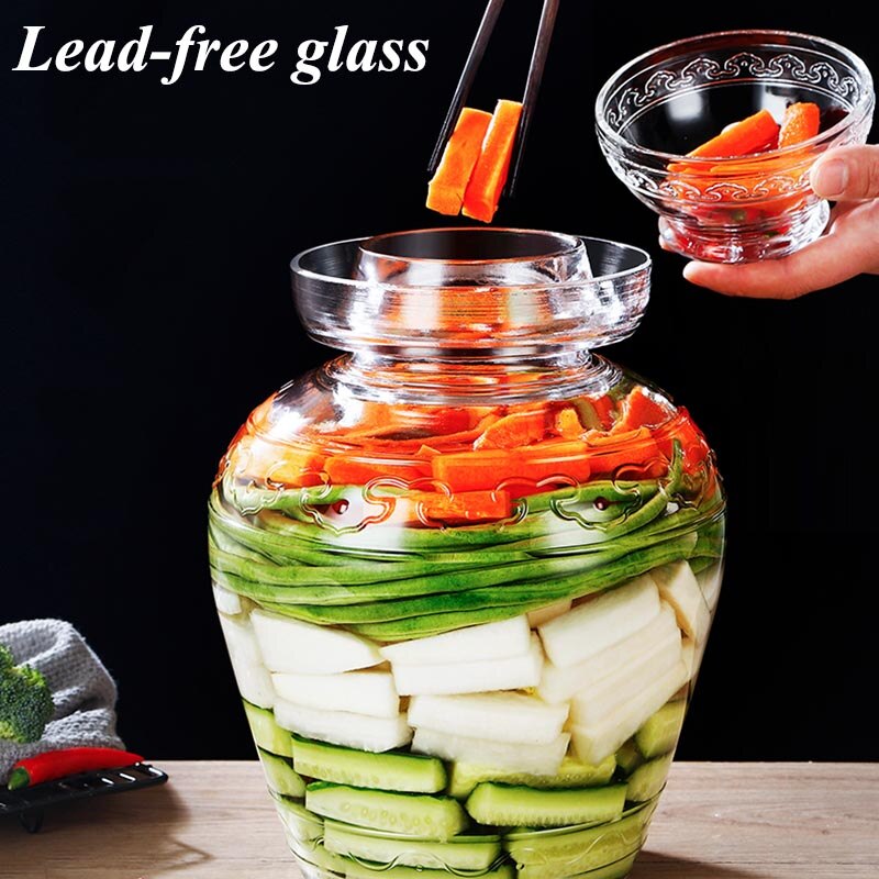 Sichuan Kimchi Jar Transparent Thicken Glass Pickl... – Grandado