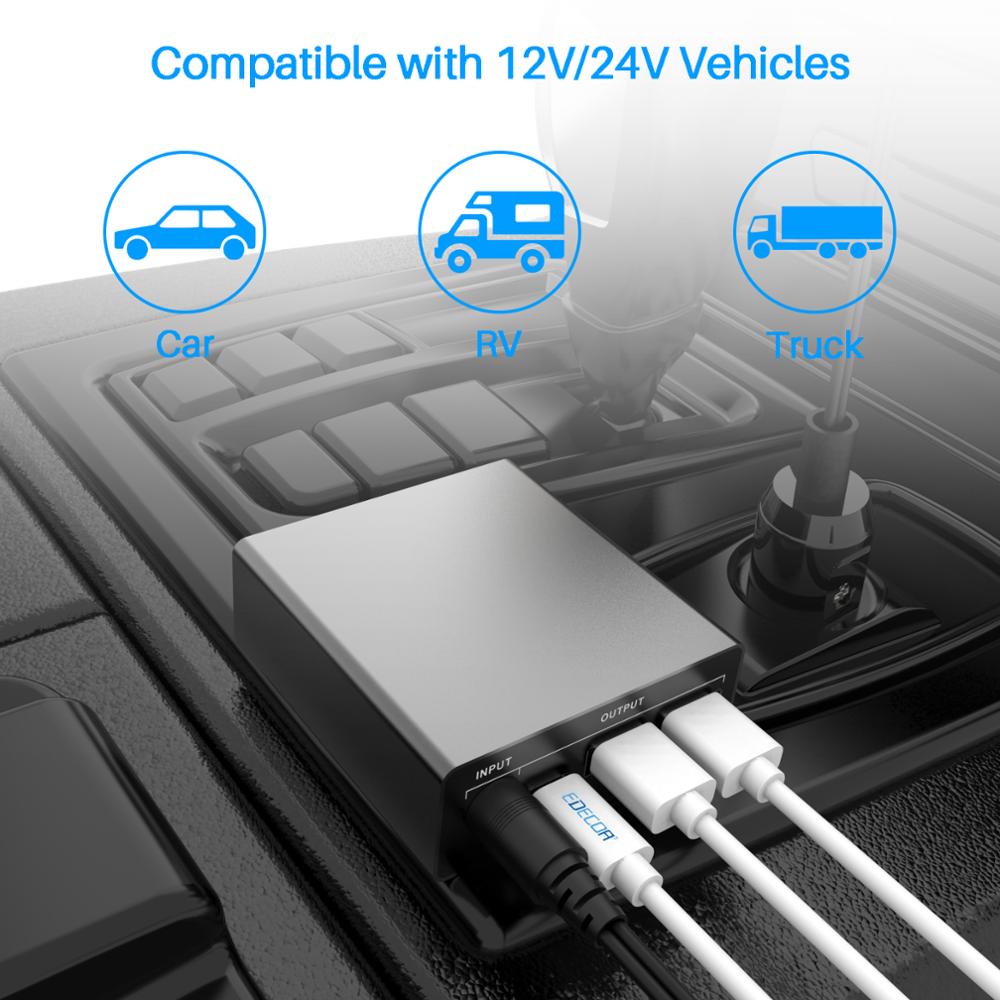 EDECOA 100W car charger USB Type C quick charger f... – Grandado