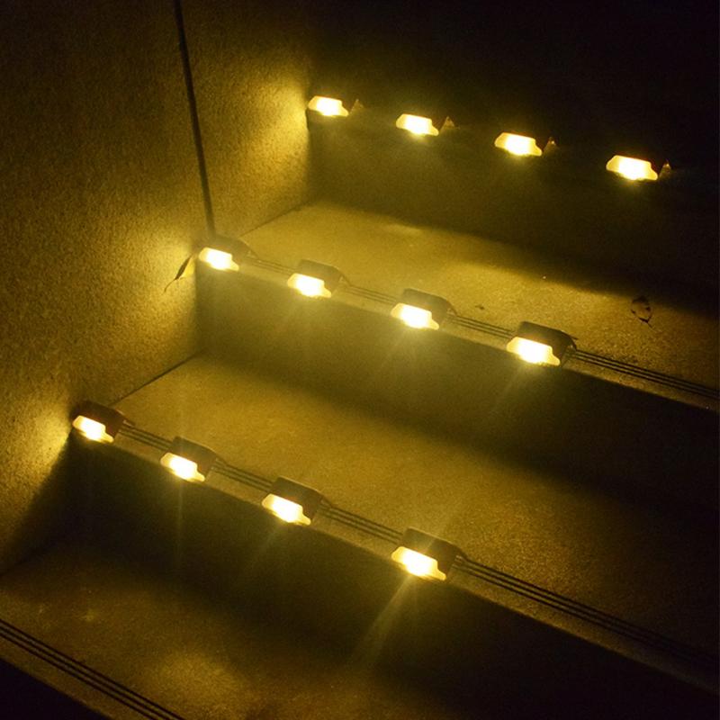 12 stk trappe hegn led lampe udendørs gang gårdhav... – Grandado