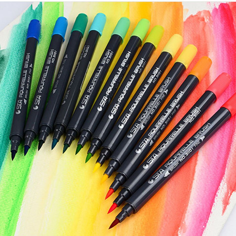 Sta 12/24/36/48/80 Kleur Kunst Borstel Schets Mark... – Grandado