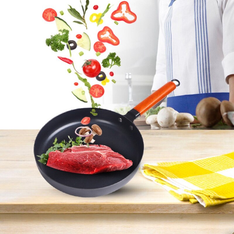 26cm Cast Iron Non Stick Frying Pan Cooking Pot Mi... – Grandado