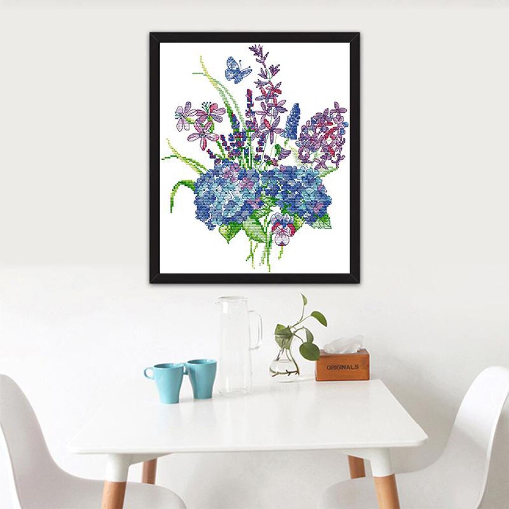 Flower Pattern Stamped Cross Stitch Kits Embroider... – Grandado