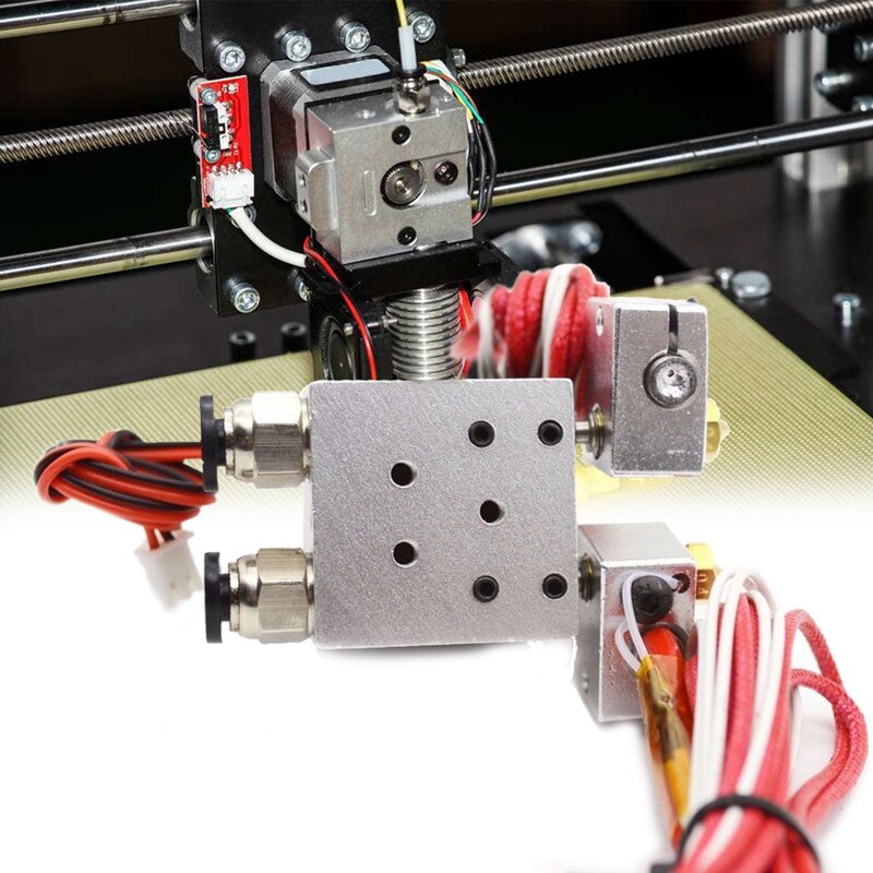 3D Printer Dual Header Metallic Dual Color Extrude... – Grandado