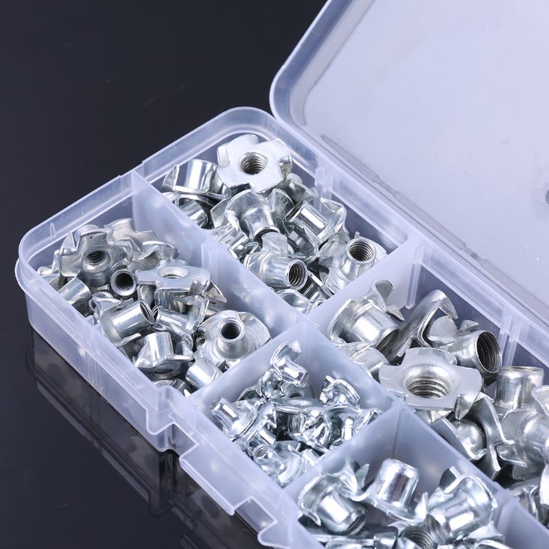90pcs M3 M4 M5 M6 M8 Captive T Nuts Pronged Tee Nu... – Grandado
