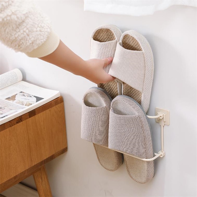 Mounted Shoe Rack Foldable Shoes Hanger Slippers D... – Grandado
