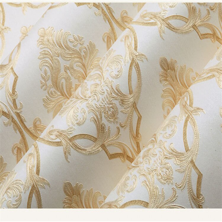 European style 3d grain Damascus wallpaper bedroom... – Grandado