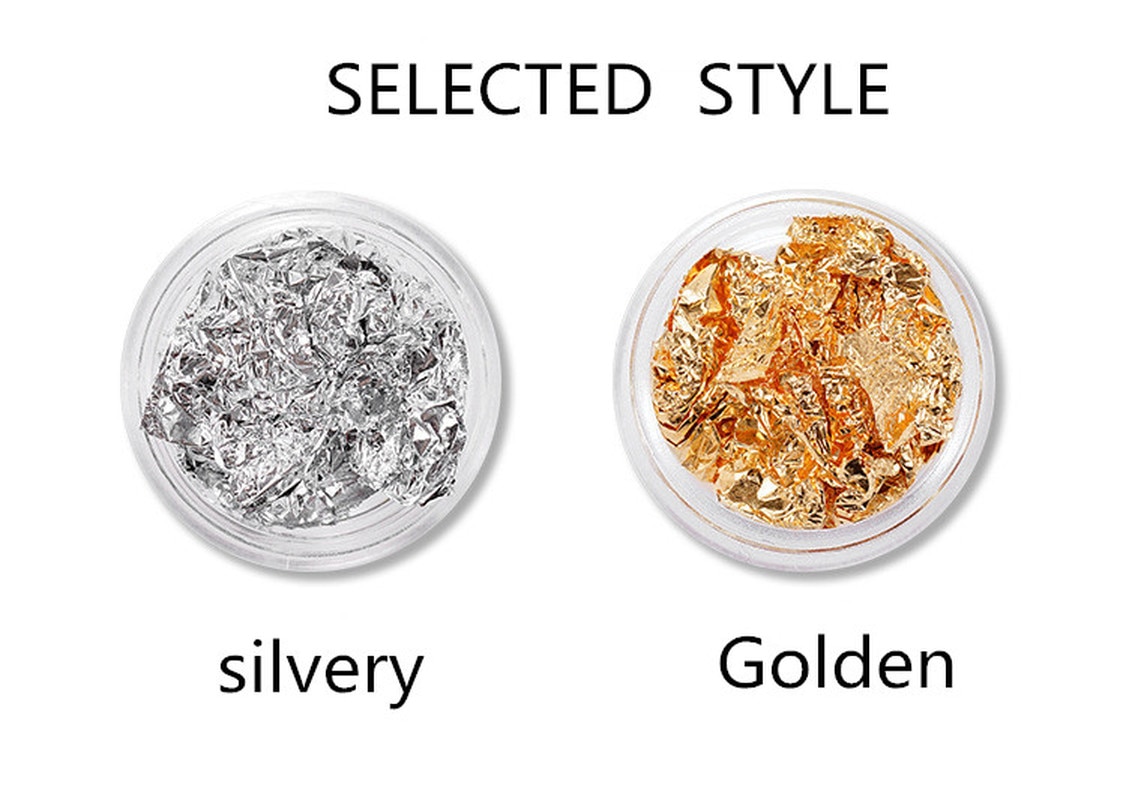 Goud Zilver Glitter DIY Nail Folie Sticker Gel Lij... – Grandado