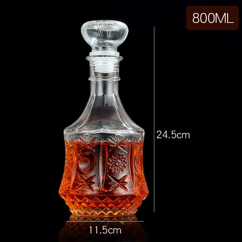 Decanter Whiskey Glass Lot Bottle Crystal Wine Bee... – Grandado