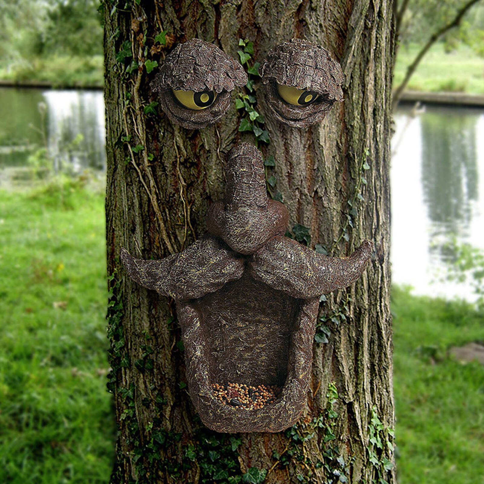 The Resin Bird Feeder Big Eye Mouth Fluorescent Tr... – Grandado