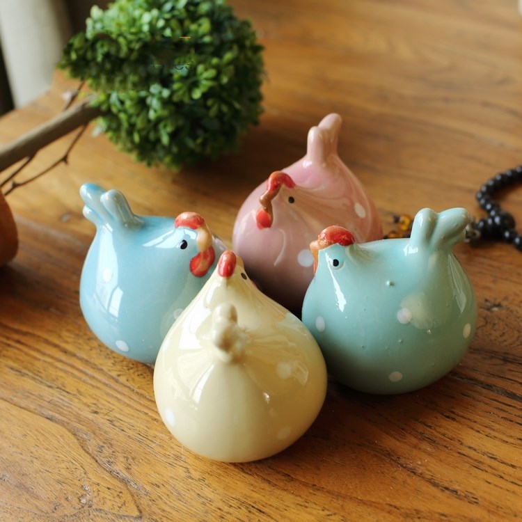 (4 Pieces/set)Mini Ceramic Hen Chicken Animals Hom... – Vicedeal