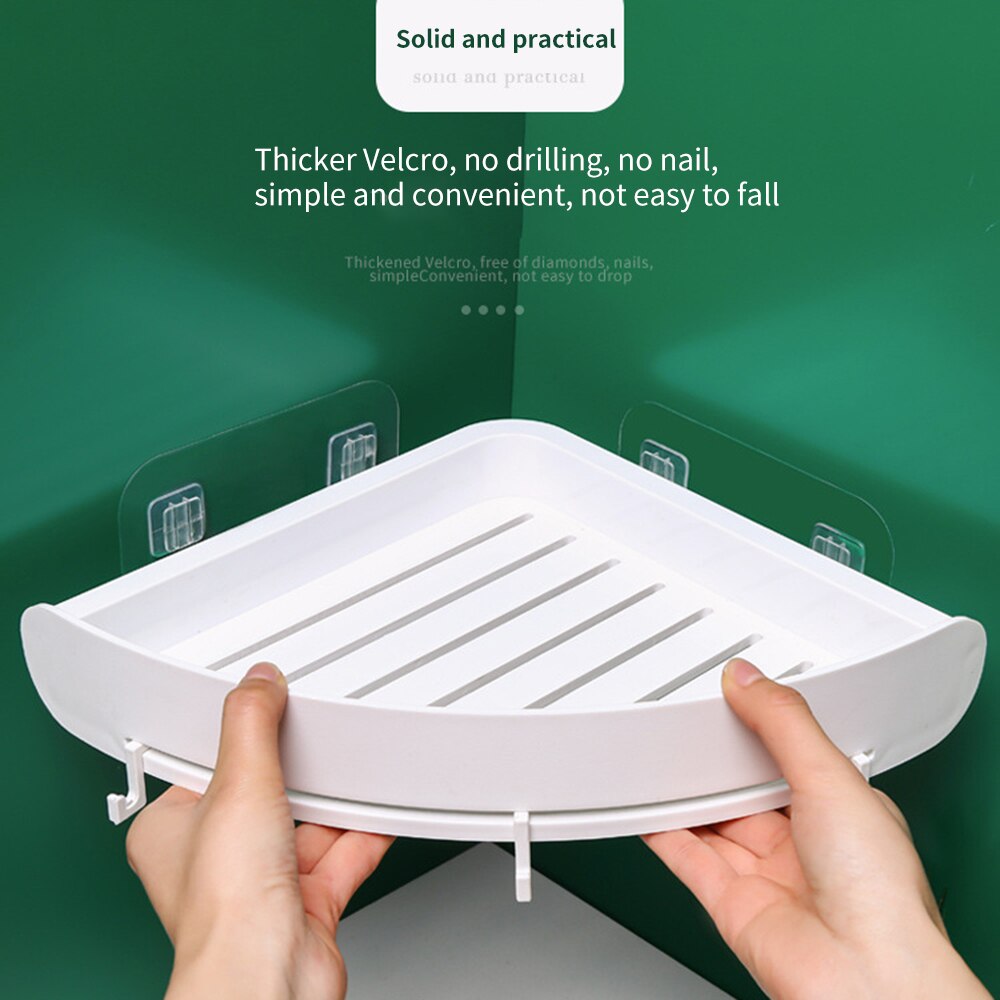Plastic Bathroom Shelf Organizer Snap Up Corner Sh... – Grandado