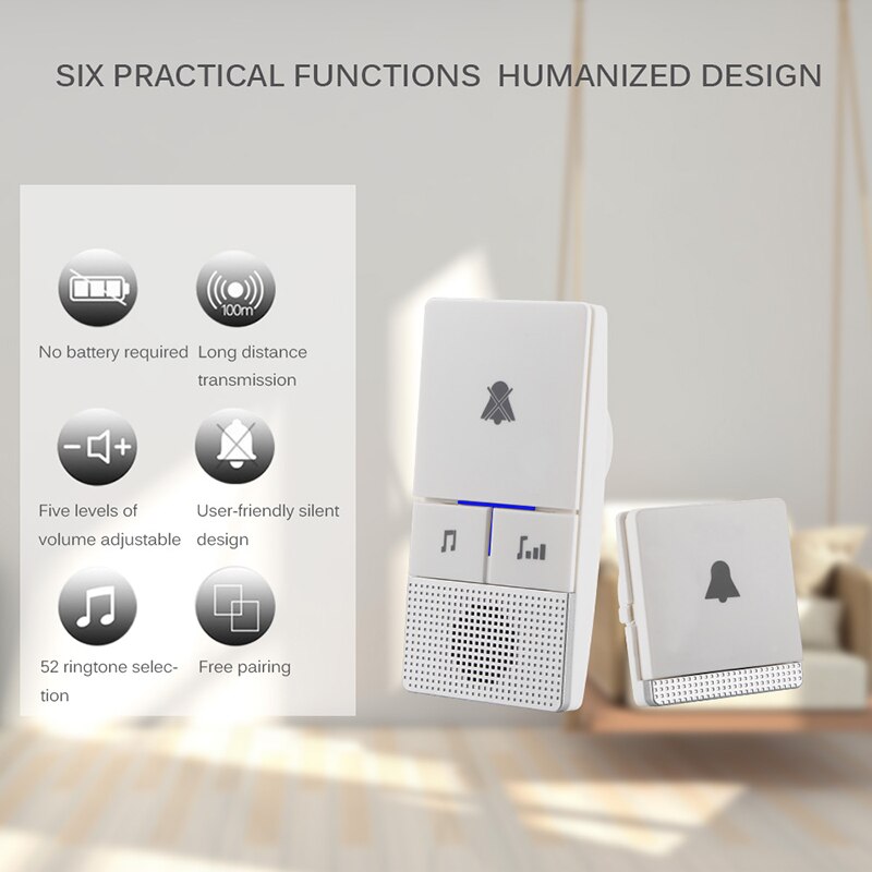 Wireless Self Generation Doorbell Home Smart Elect... – Vicedeal