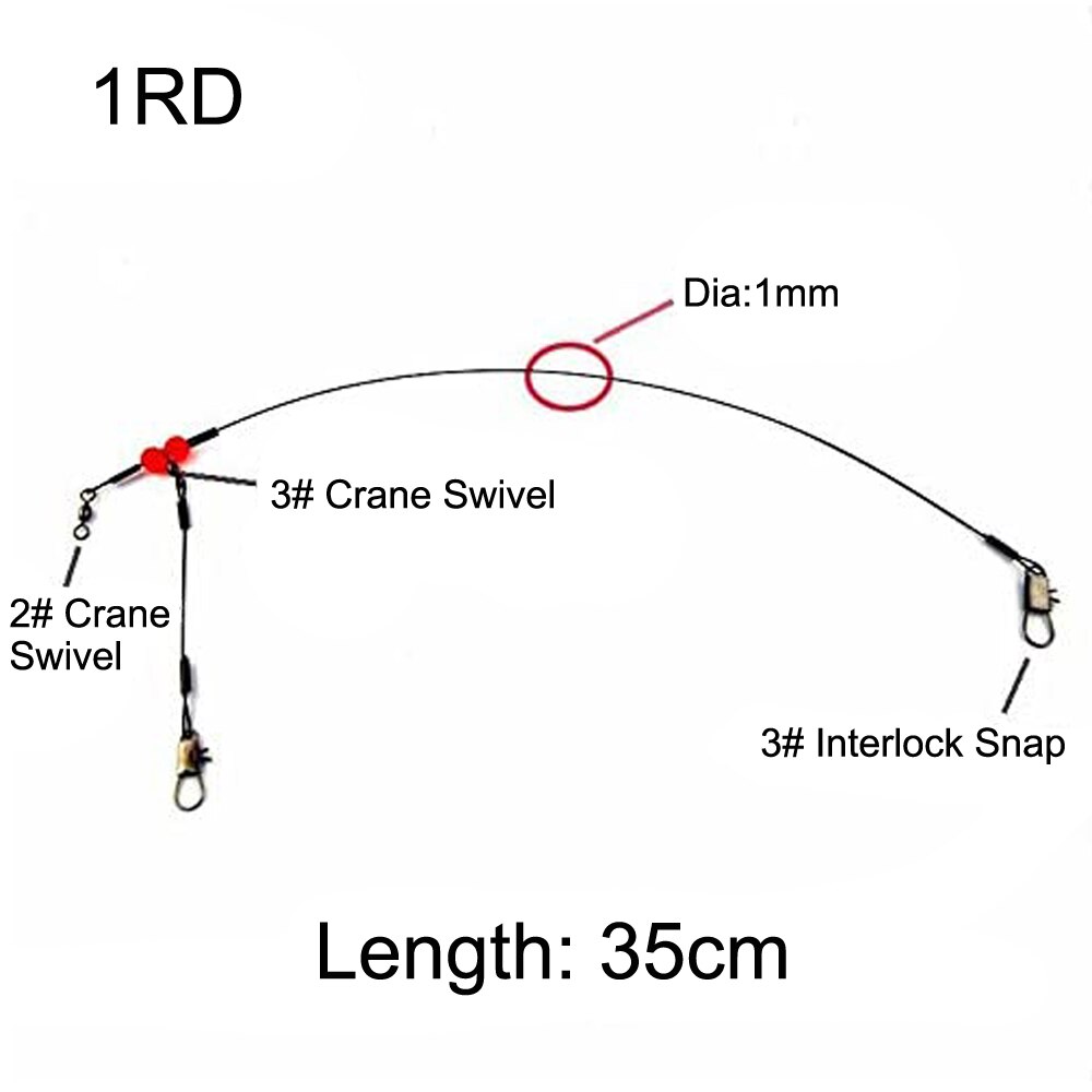 24Pcs/Bag Fishing Wire Leader Rigs Trace With Swiv... – Vicedeal