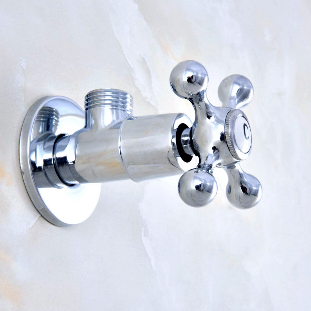 2Pcs Polished Chrome Brass Cross Handles Bathroom ... – Grandado
