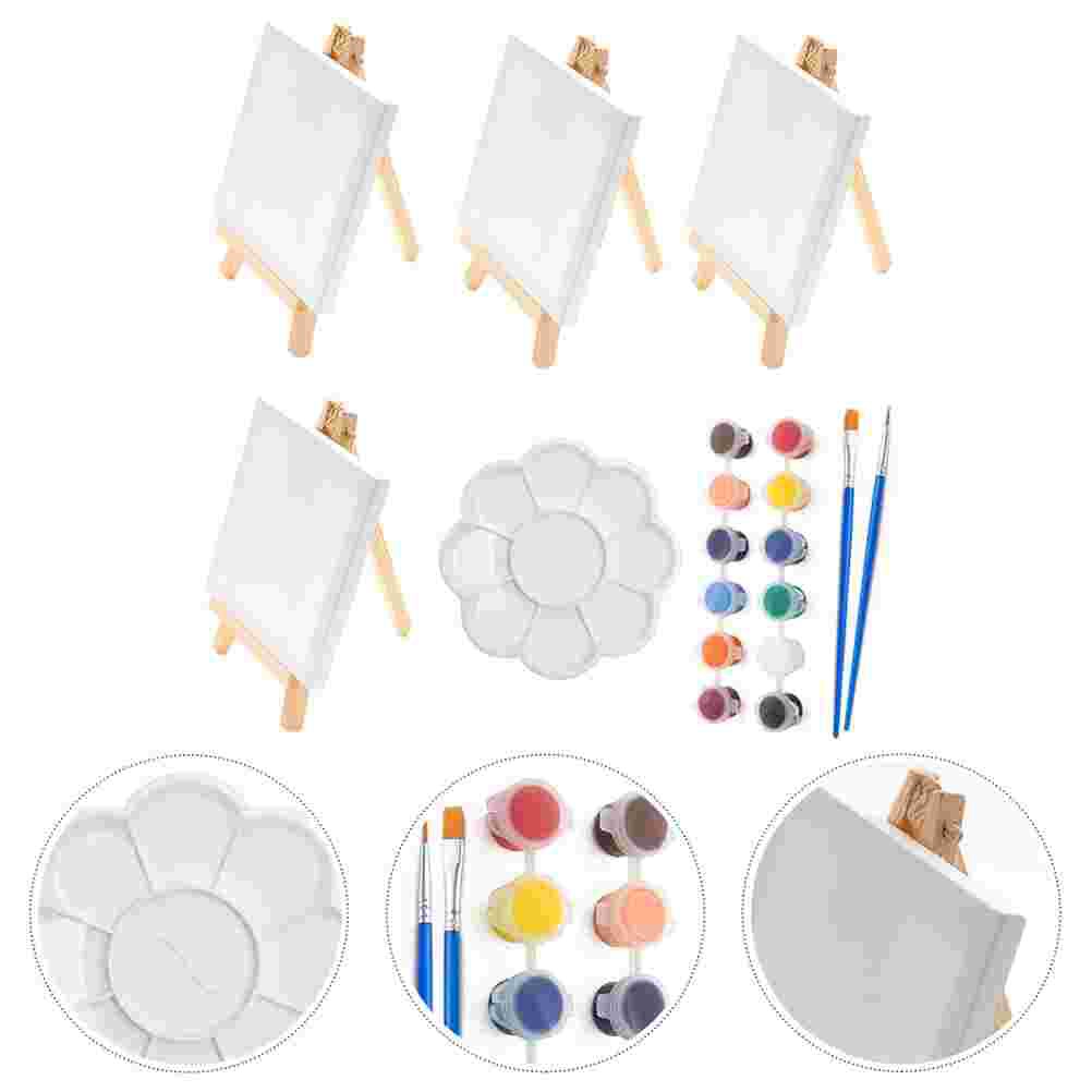 1 Set of Small Wooden Easel Mini Drawing Board Oil... – Vicedeal