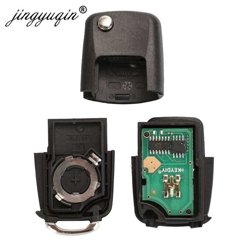 jingyuqin 434Mhz ID48 Remote Flip Key DIY for VW/V... – Grandado