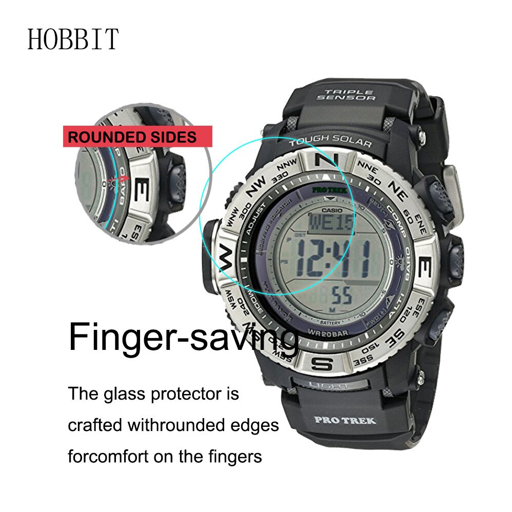 2 Pack Beschermende Gehard Glas Voor Casio PRW-351... – Grandado