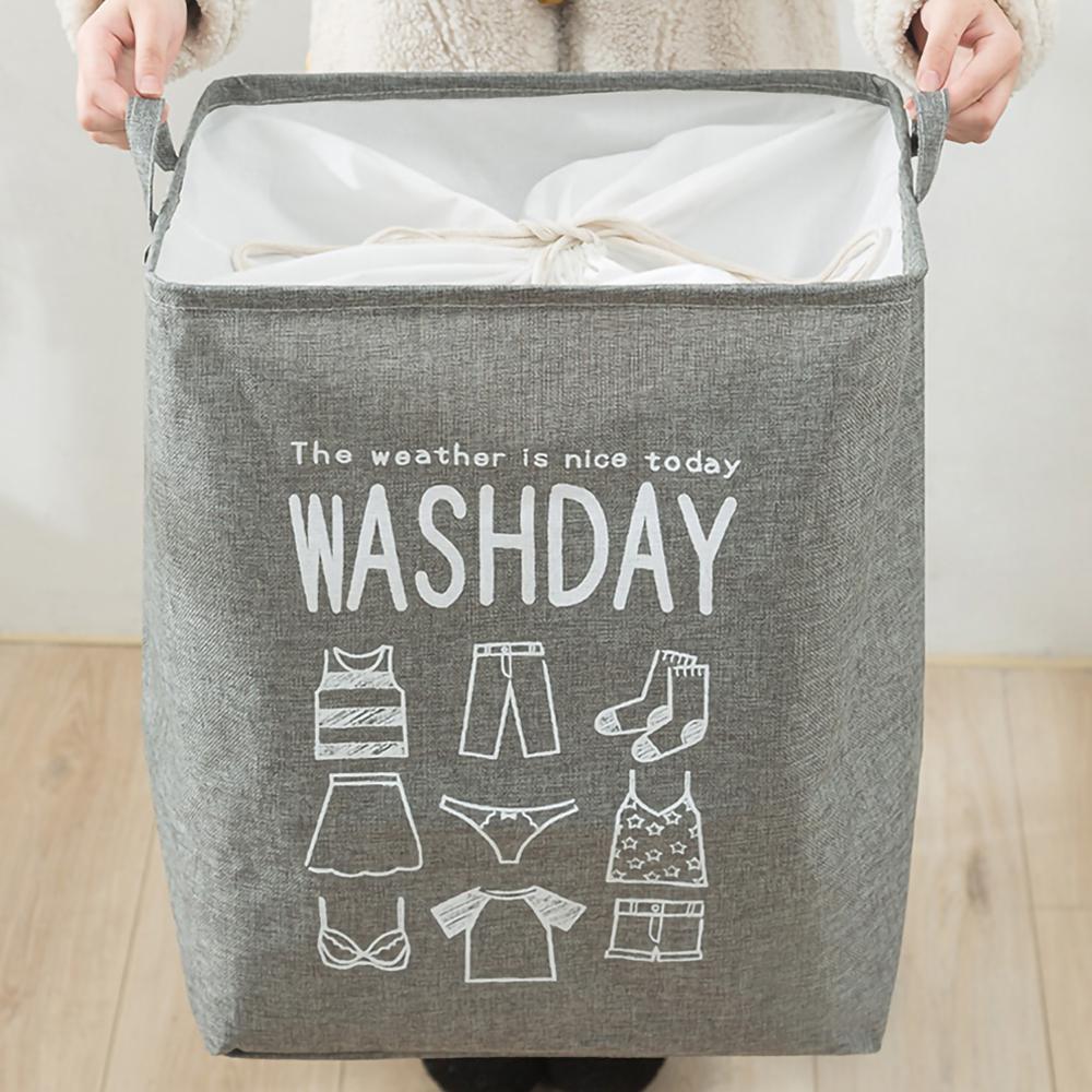 Grote Opvouwbare Wasmand Met Deksel Speelgoed Opbe... – Grandado