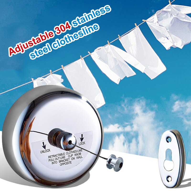 Retractable Clothesline Laundry Hanger Wall Drying... – Vicedeal