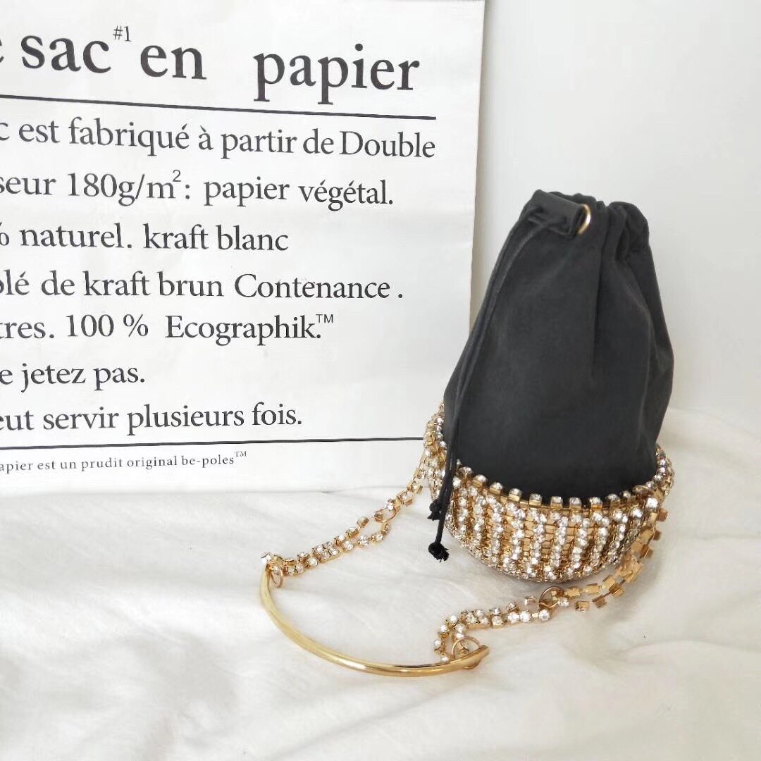Diamond Bucket Evening Bag Women Luxury Handmade A... – Grandado