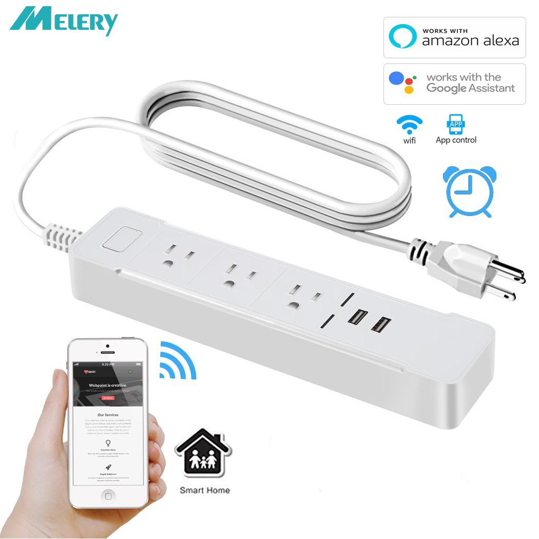 WiFi Smart Power Strip US Plug Extension Outlet Ne... – Grandado
