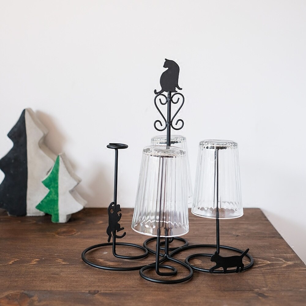 Retro koppstativ iron art black cat leach koppramm... – Grandado