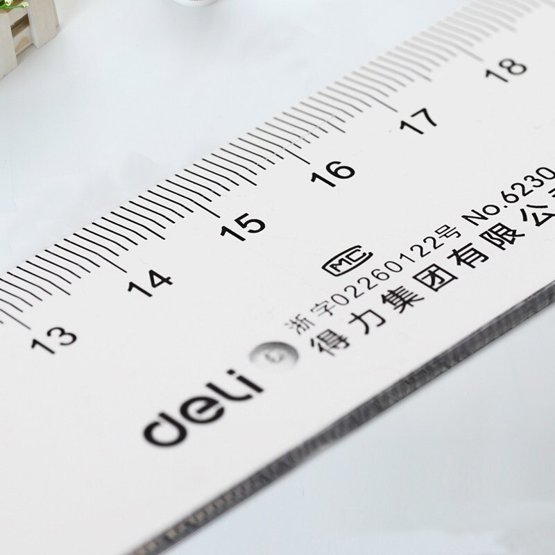 Deli 20cm Transparent Plastic Ruler Measuring Scal... – Grandado