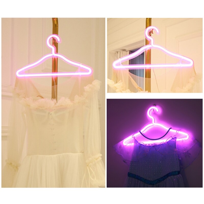 LED Neon Light Hanger Clothes Stand for Store Room... – Grandado