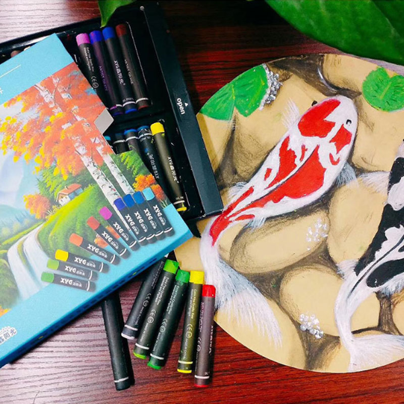 Oil Pastels 36 Oily Pastel Sticks Children Crayon ... – Grandado